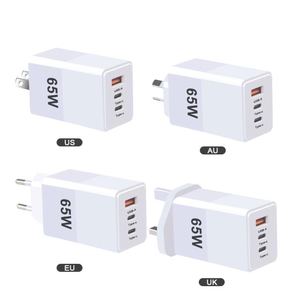 Quality Phone Pd Quick Travel Type-C Usb C 65W Gan Charger Overcurrent Protection for sale