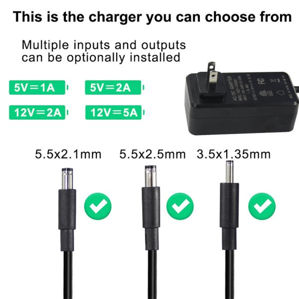 Quality 12V Universal Power Supply Adapter 1A 5A 3A Wall Plug In Type AC To DC for sale