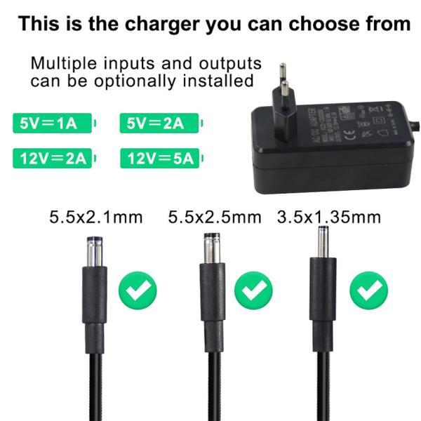 Quality 12V Universal Power Supply Adapter 1A 5A 3A Wall Plug In Type AC To DC for sale