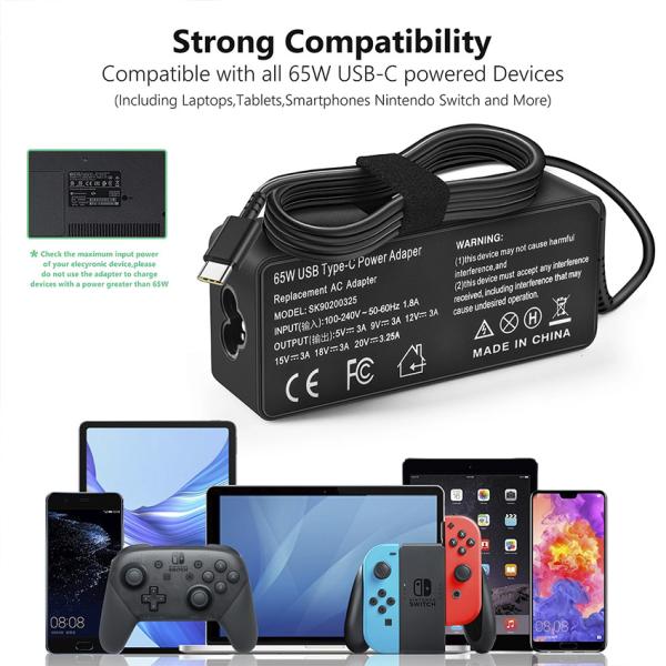 Quality 24V 5A Portable 100w Desktop Charger Usb Type C Laptop Charger for sale