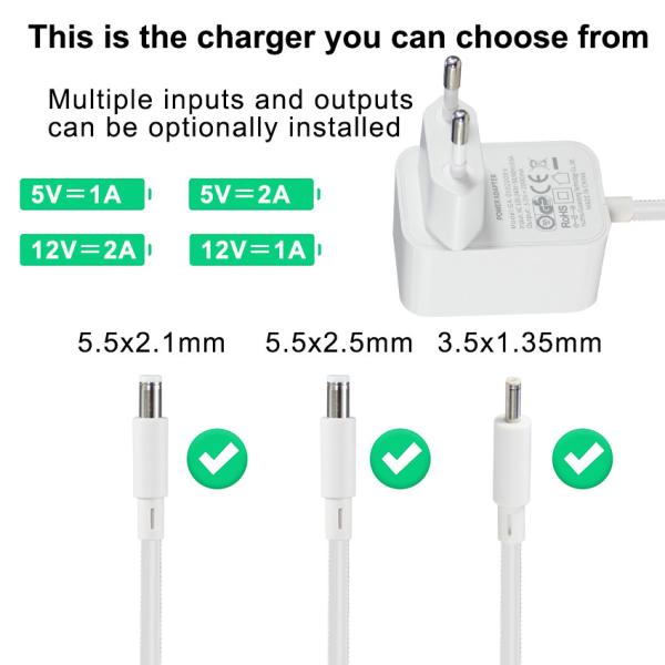 Quality 5V 1A 2A 3A EU Plug AC to DC Power Supply Adapter for sale