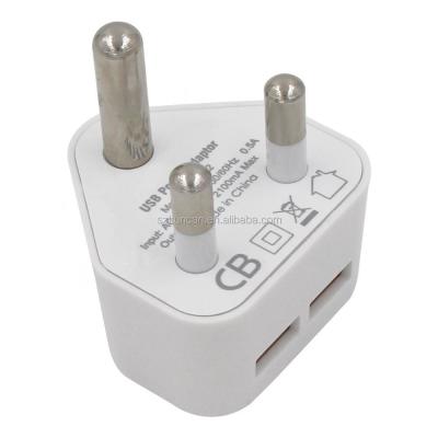 Chine Afrique du Sud Inde prise électrique Adaptateur d'alimentation de téléphone portable Adaptateur d'alimentation 5Volt 3Pin à vendre