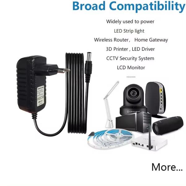 Quality 12V 2A Power Supply Adapter for CCTV Camera with 5.5mm DC Jack for sale