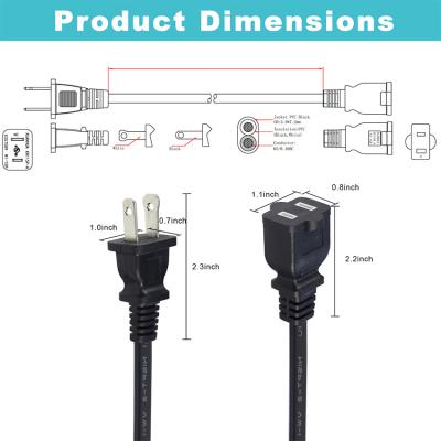 Cina Cable di estensione di CPU PDU da NEMA 1-15P a NEMA 1-15R da maschio a femmina in vendita