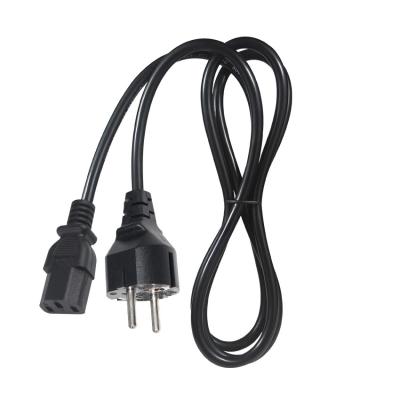 Chine 3Prong VDE Approuvé CEE 7/7 3 broches Plug Cordon d'alimentation noir avec C13 Femme à vendre