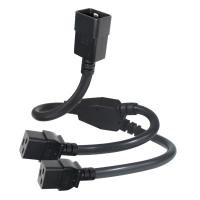 China C20 to Dual C19 Locking Power Splitter Cable 250V 10A for Server Racks for sale