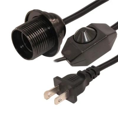 China US 2Pin to E26 Dimmer Switch Power Cord for Salt Lamps for sale