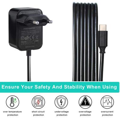 중국 36W USB-C 12V 3A EU 전원 어댑터 (CE FCC 인증 포함) 판매용