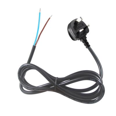 China 3-Core British Plug Power Cord – Pre-Stripped Ends with Tinned Conductors for Secure Connections for sale