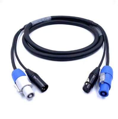 China SAC3FCA To SAC3FCB Professional Plus 3 Pin Powercon Dmx Combo Cable Combi Powercon for sale