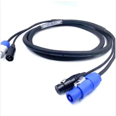 China SAC3FCA To SAC3FCB Professional Plus 3 Pin Powercon Dmx Combo Cable Combi Powercon for sale