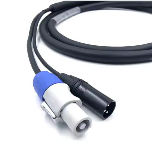 Powercon DMX Combo Cable full length view
