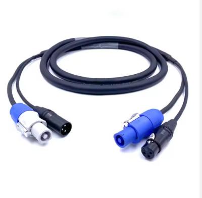 China SAC3FCA To SAC3FCB Professional Plus 3 Pin Powercon Dmx Combo Cable Combi Powercon for sale
