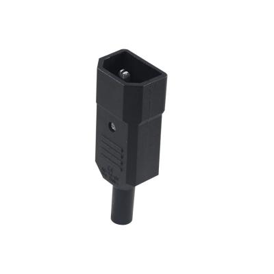 China High Current 3-Prong IEC 60320 C14 Power Connector Cord with V0 Flame Retardant for Server Racks/Computer Power Cables 10A 250V 105℃ for sale