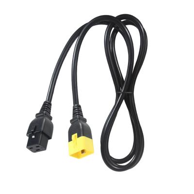 China Locking C19-C20 Extension Power Cord 16A 250V for Server Racks/Outdoor Machinery with 16AWG Wire for sale