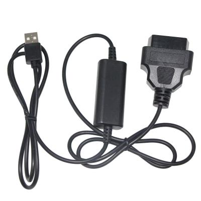 China USB to OBD Voltage Booster Cable 5V to 12V Step Up Converter for Vehicle Charging Systems with Short Circuit Protection (Input 5V Output 12V) for sale