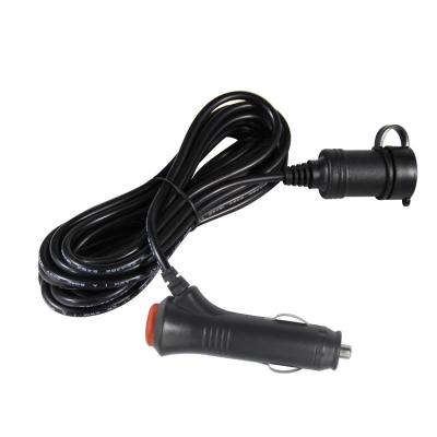 China 12V/24V Car Cigarette Lighter to Socket Extension Cord with Dual USB Ports for RV Truck Charging Devices 10A 3Meter CE Certified for sale