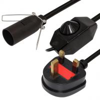 China UK Plug E14 Bulb Holder Adapter with Adjustable Dimmer Switch 1.2M 250V for sale