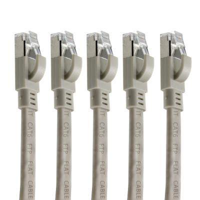 China CAT6 Flat FTP Ethernet Patch Cable-Shielded LAN Network Cord with  Boot for Router, Switch, Data Center Use for sale