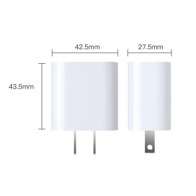 China US 2-Pin 30W Dual Port Wall Charger – USB-C & USB-A Output Fast Charging Power Adapter for Phone, Tablet, Camera for sale