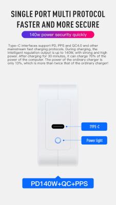 China EU 2-Pin 140W USB-C High Power Wall Charger – Type-C Fast Charging Adapter for Laptop, Tablet, Steam Deck, MacBook, Travel Use for sale