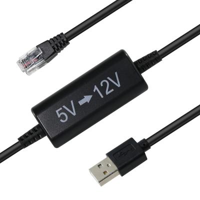 Cina USB a RJ45 Ethernet Power Injector Cable da 5V a 12V Step-Up Converter per telecamera IP, router, Mini POE Device in vendita