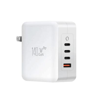 China EU/AU 2-Pin 140W 3XUSB-C and USB-A Fast Wall Charger for Smartphones, Laptops, Tablets | Overload & Short-circuit Protection | CE & RoHS Compliant for sale