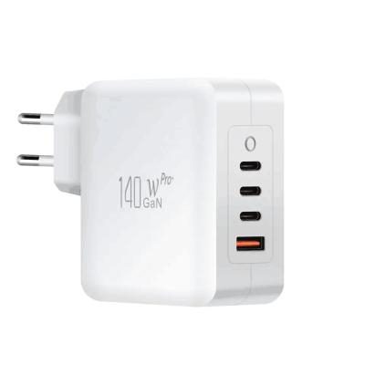China EU/AU 2-Pin 140W 3XUSB-C and USB-A Fast Wall Charger for Smartphones, Laptops, Tablets | Overload & Short-circuit Protection | CE & RoHS Compliant for sale