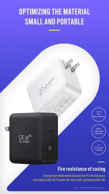 China Cargador de pared de 2 clavijas de EE. UU. con un solo puerto USB-C, salida de alta velocidad de 140W, adaptador de carga rápida para portátil/móvil en venta