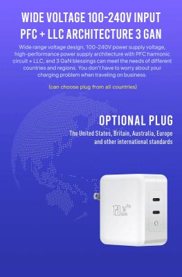 China Cargador de pared de 2 clavijas de EE. UU. con un solo puerto USB-C, salida de alta velocidad de 140W, adaptador de carga rápida para portátil/móvil en venta