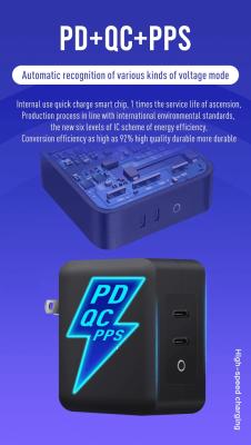 China Cargador de pared de 2 clavijas de EE. UU. con un solo puerto USB-C, salida de alta velocidad de 140W, adaptador de carga rápida para portátil/móvil en venta