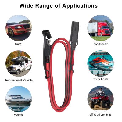 China QIUCABLE SAE Quick Disconnect Extension Cable 6Ft 16AWG SAE to SAE Quick Connect Release (B09N3M51Y5) for sale