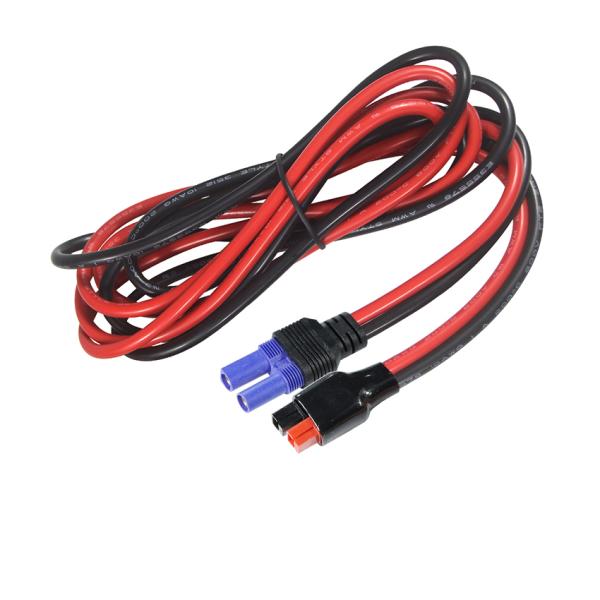 Quality EC5 to 2-Pin Rectangular DC Connector Cable 12AWG for Solar Systems for sale