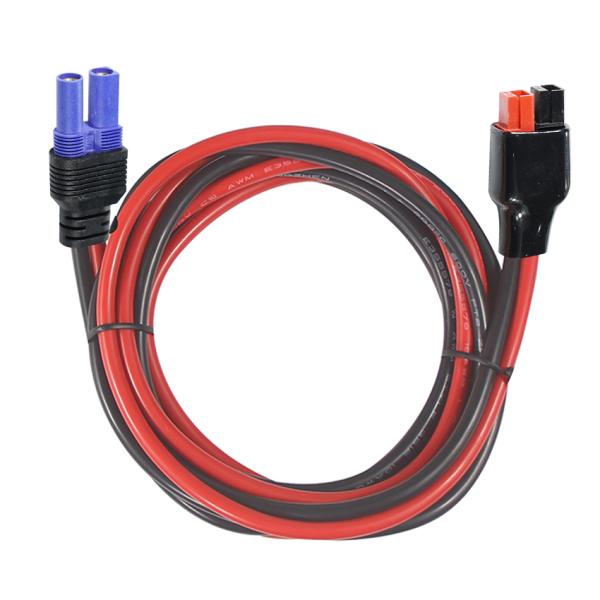 Quality EC5 to 2-Pin Rectangular DC Connector Cable 12AWG for Solar Systems for sale