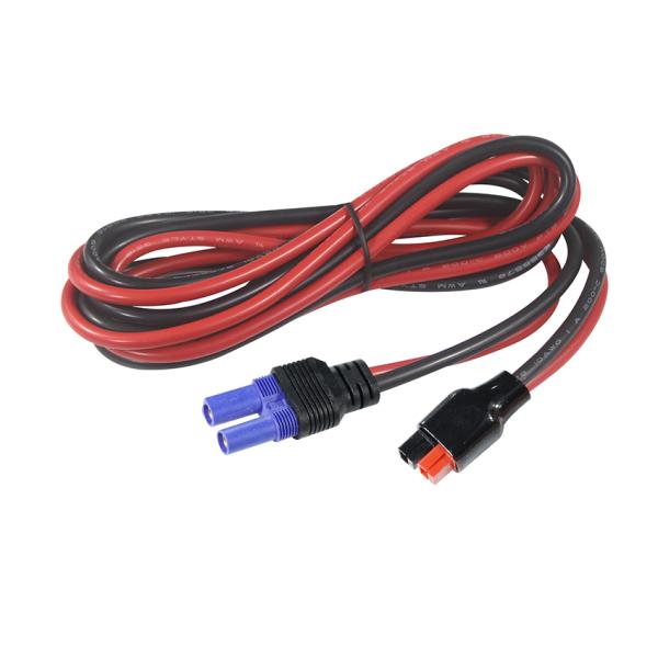 Quality EC5 to 2-Pin Rectangular DC Connector Cable 12AWG for Solar Systems for sale