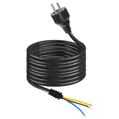 China EU Plug to Tined Stripped Wire Power Cord- 2-Pin Euro Power Cable voor DIY AC bedrading, panelverbinding, apparatuurinvoer Te koop