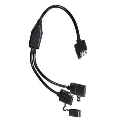China 1.2 M Length Conductor 3-Way Y Splitter Trailer Light Wiring Harness for Trailer RV Truck LED Tail Light System for sale