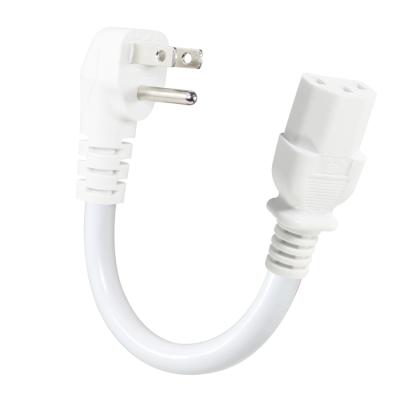 Cina NEMA 5-15P per il cavo di alimentazione C13 a angolo destro - 3 punte US plug to IEC C13 Cable CA per monitor, server, PDU, 10A 125V in vendita