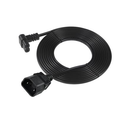 China Cabo de alimentação C7 para C18 em ângulo reto - Cabo adaptador CA IEC para pequenos eletrodomésticos, monitor, conexão de energia que economiza espaço à venda