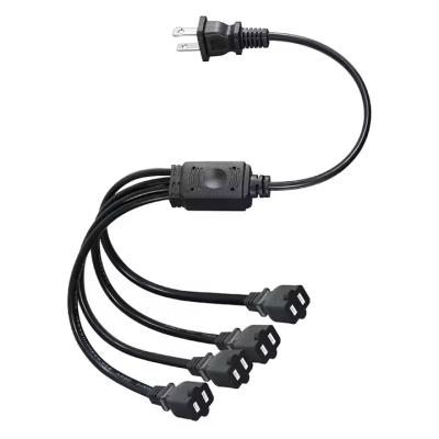 China 1-tot-4 NEMA 1-15P Flat Plug Power Splitter - ruimtebesparende 125V 15A Multi-Outlet Extension voor thuis/kantoor Te koop