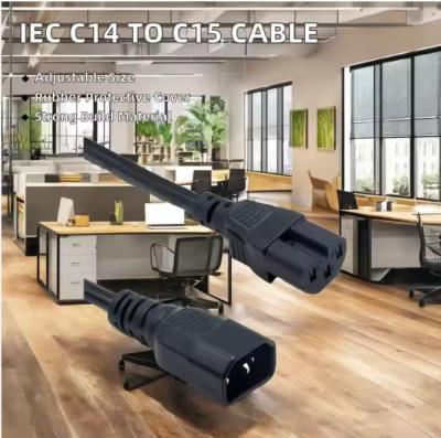 China IEC C14 a C15 Cordón de alimentación de alta tensión 250V 10A para PDU de servidores en venta