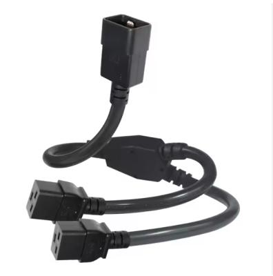 China C20 tot Dual C19 Power Splitter Cable, 250V 16A, Heavy Duty IEC Extension Cord voor PDU, Server, Data Center gebruik Te koop