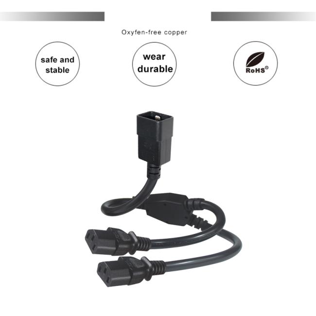 Close-up of C20 male connector