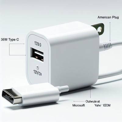 Китай 12 В 3 А тип C адаптер питания 36 Вт USB-C зарядное устройство с глобальным входом продается