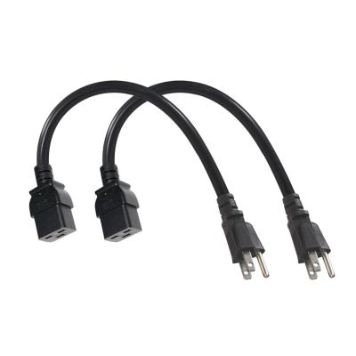 China NEMA 5-15P to IEC C19 Power Cord 14AWG for Servers and PDUs for sale