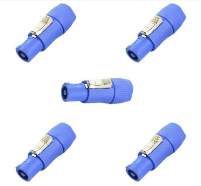 China 20A 250V Powercon Lockable Cable Connector Blue Inlet Grey Outlet for sale
