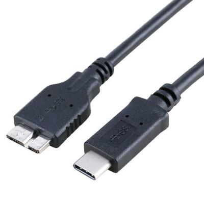 China Braided Nylon USB C to Micro B 3.0 Cable for HDD SSD 5Gbps for sale