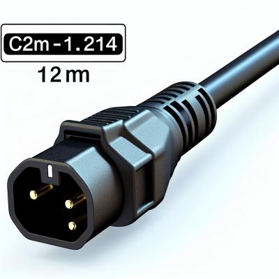 China Bloqueo del cable de alimentación C13 a C14 1,2 m para servidores y unidades de distribución en venta