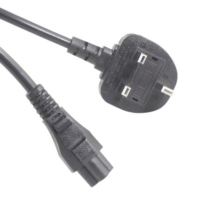 China BS 1363 del Reino Unido a la CEI C5 Cordón de alimentación 250V 2.5A para adaptador de portátil en venta