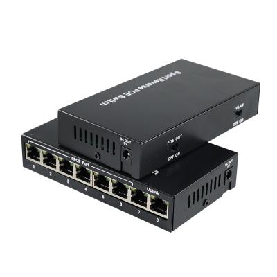China 8-Port Reverse PoE Switch with 12V DC Output for IP Cameras for sale